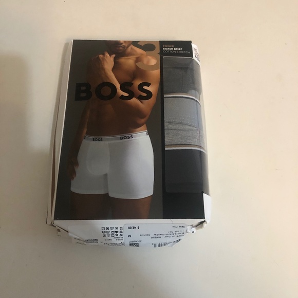 Boss | Underwear & Socks | Boss Power Boxer Grey Briefs In Medium ...